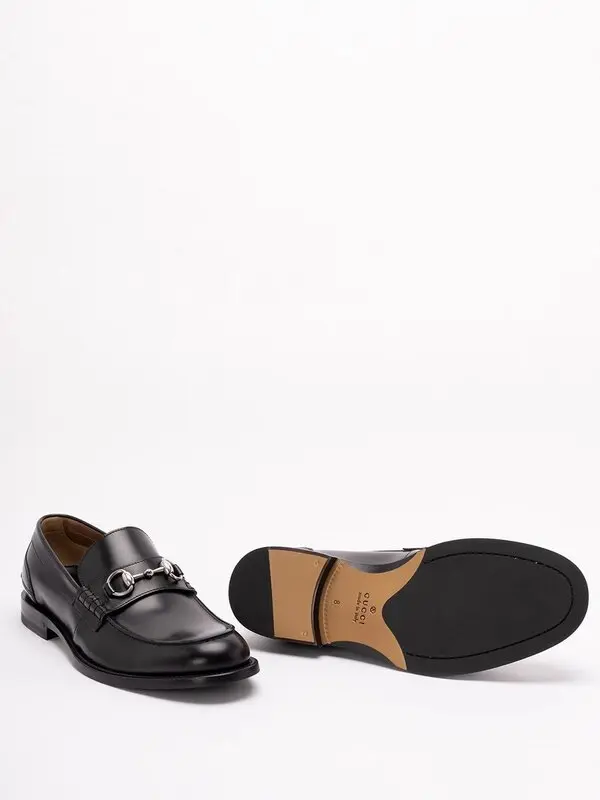 Gucci Leather Horsebit Loafers