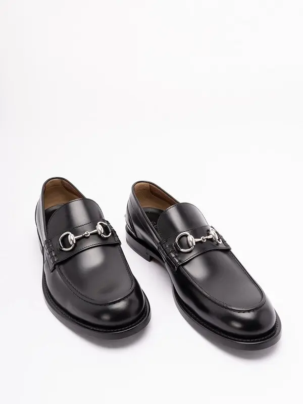 Gucci Leather Horsebit Loafers