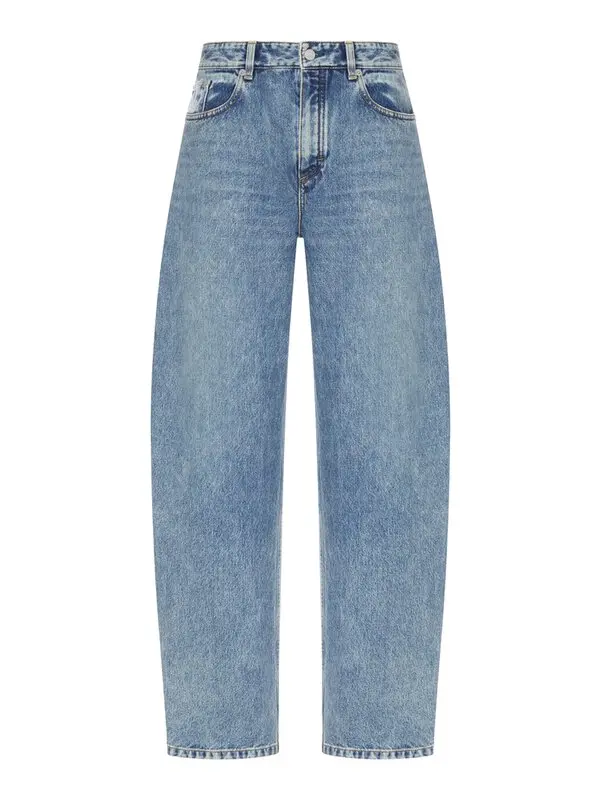 Alaïa Round Cotton Jeans - Blue