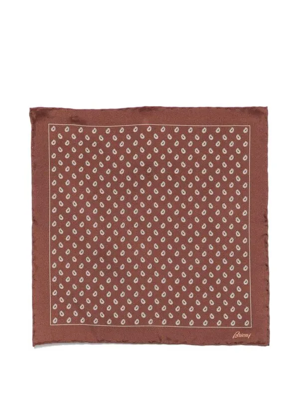 Brioni Printed Silk Foulard - Multicolor