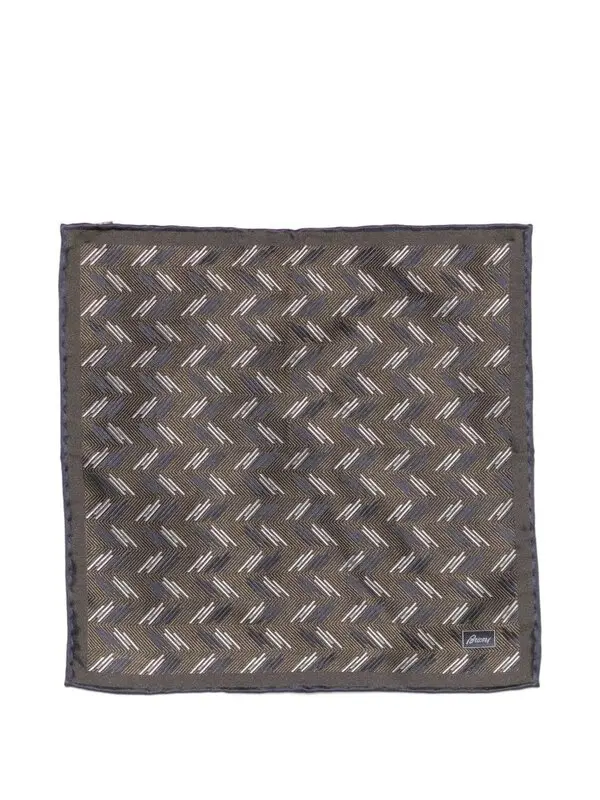 Brioni Pritned Silk Foulard - Multicolor