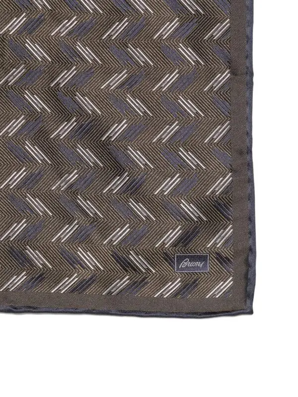 Brioni Pritned Silk Foulard - Multicolor