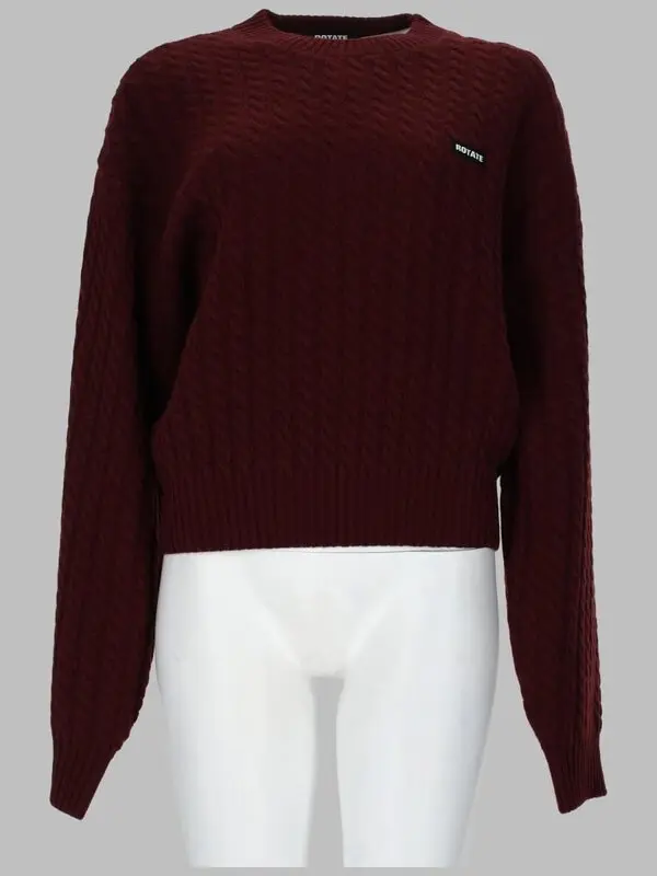 ROTATE BY BIRGER CHRISTENSEN Maglia A Trecce In Lana E Cashmere - Multicolor