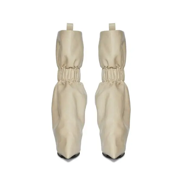 Rick Owens Leather Transparent Block Heel Boots