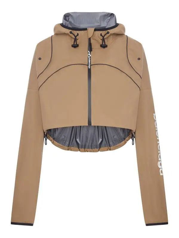 Balenciaga Techwear Cropped Jacket In Camel