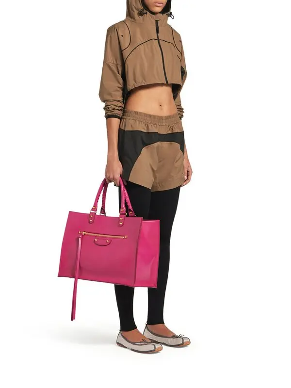 Balenciaga Techwear Cropped Jacket In Camel
