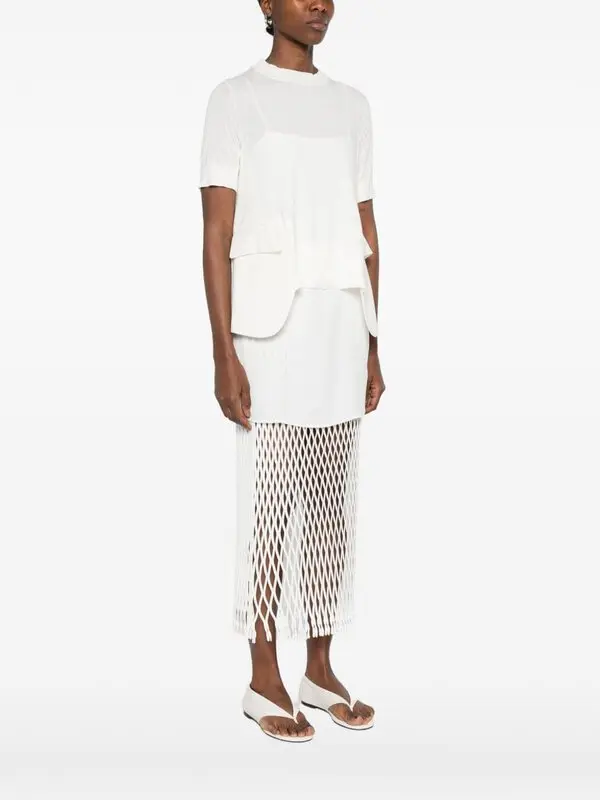 Sacai Wool And Cotton Blend T-shirt