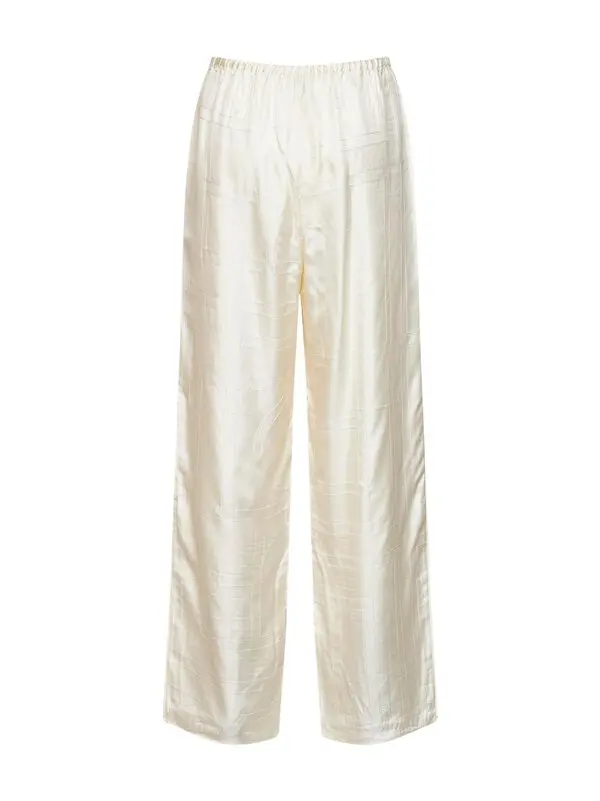 TOTEME Monogram Silk Pj Trousers - Multicolor