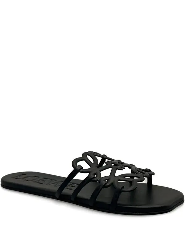 Loewe Paula's Ibiza Petal Anagram Leather Slides - Multicolor