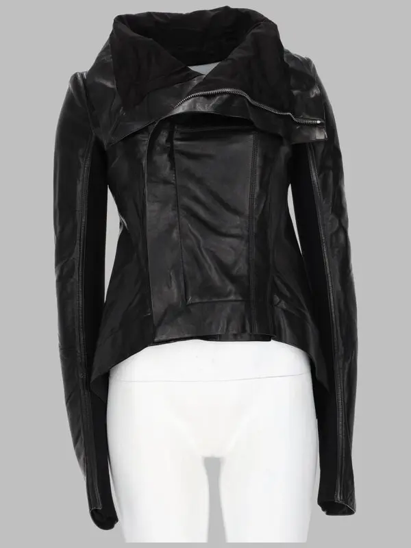 Rick Owens Giacca Biker In Pelle Naska