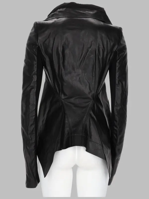 Rick Owens Giacca Biker In Pelle Naska