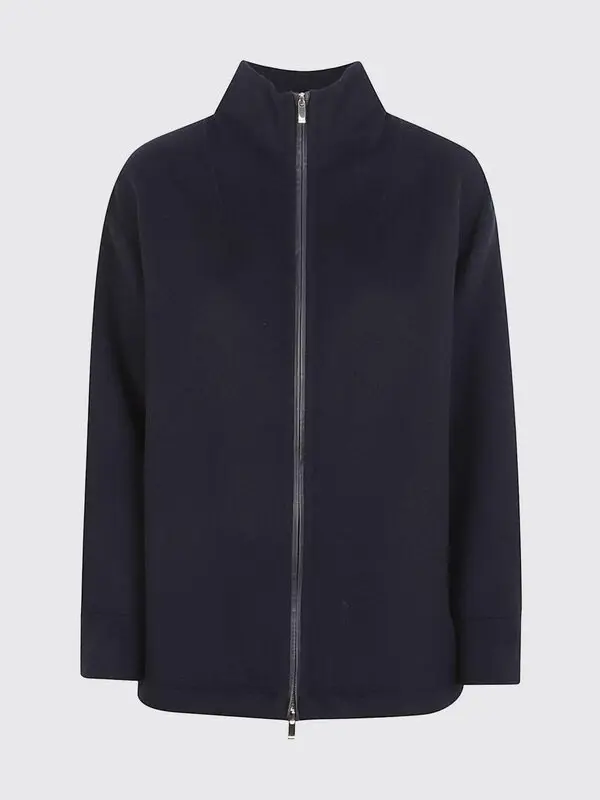 Max Mara Wool And Silk Zip Jacket - Blue