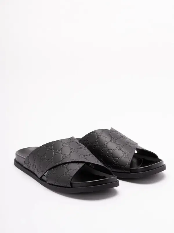 Gucci Gg` Criss-cross Sandals