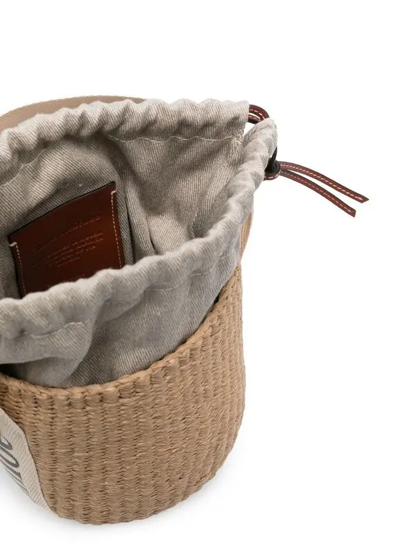 Chloé Woody Small Straw Bucket Bag