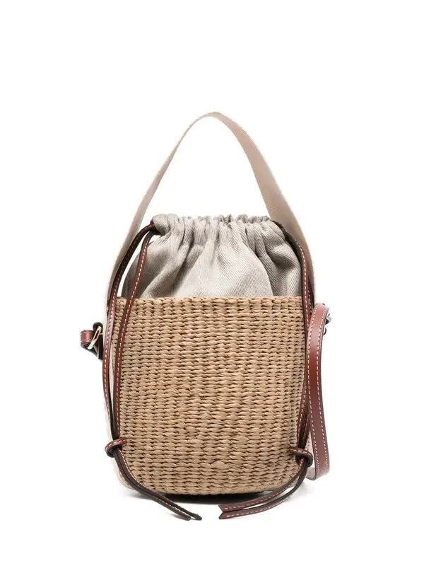 Chloé Woody Small Straw Bucket Bag