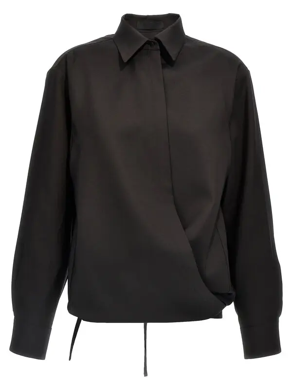 Valentino Garavani Techno Light Wool Shirt - Black