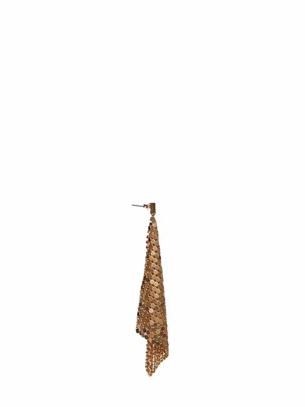 Rabanne Gold Chain Mail Pixel Flow Earrings