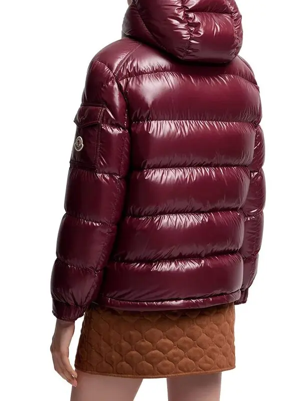 Moncler Maire Short Down Jacket With Hood - Brown