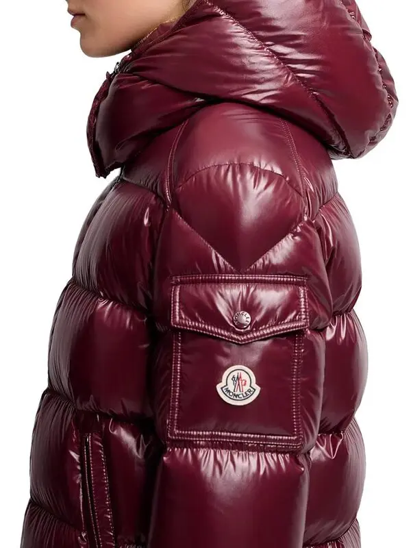 Moncler Maire Short Down Jacket With Hood - Brown