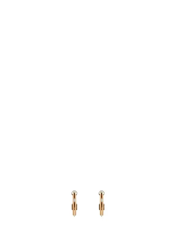 Fendi Camel Resin Forever Oval Hoop Earrings - Multicolor