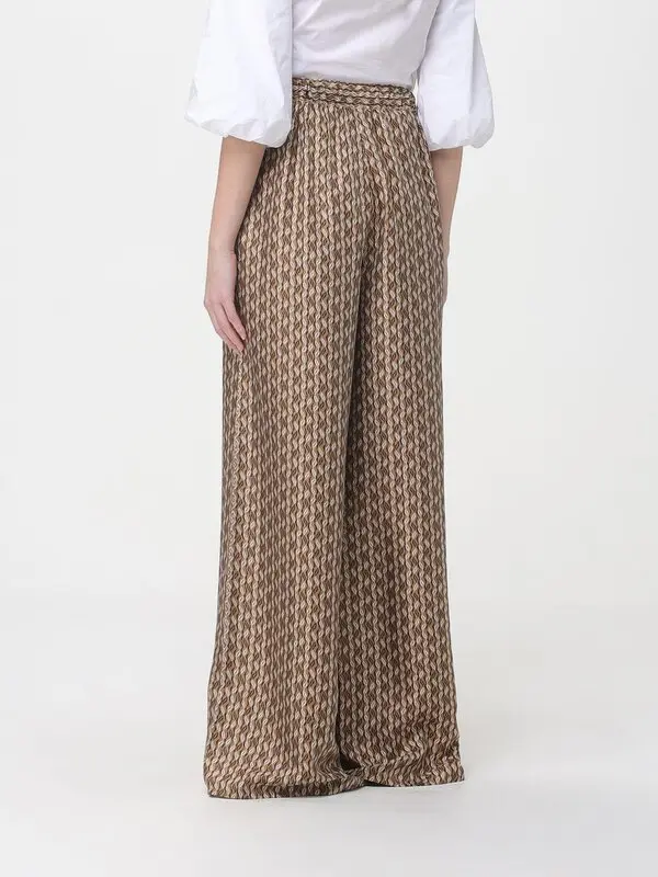 Max Mara Printed Silk Palazzo Trousers