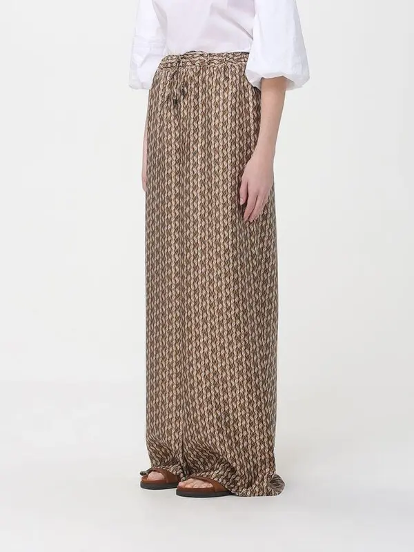 Max Mara Printed Silk Palazzo Trousers