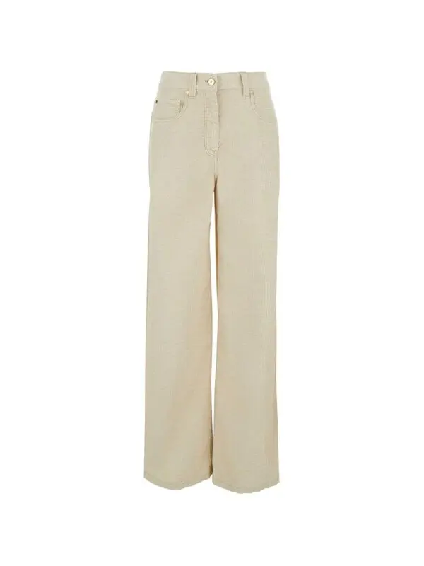 Brunello Cucinelli Velvet Flared-leg Trousers - Multicolor