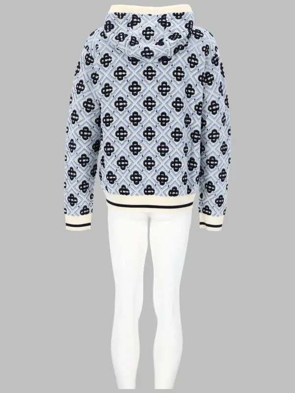 Casablanca Felpa Monogram Con Cappuccio E Zip