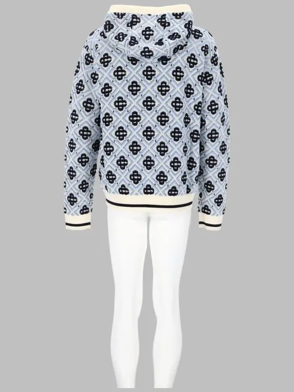 Casablanca Monogram Zip-up Wool Hoodie