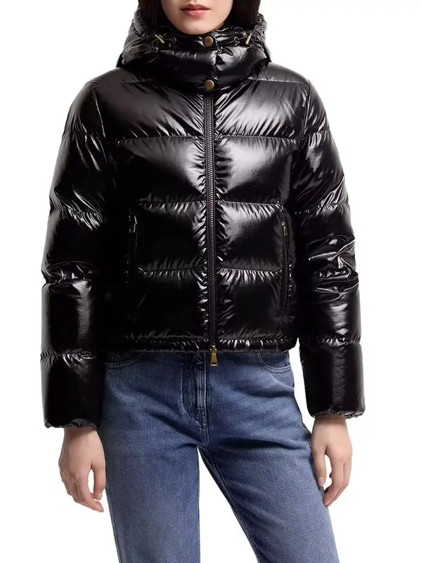 Moncler Niveole Short Nylon Down Jacket - Black