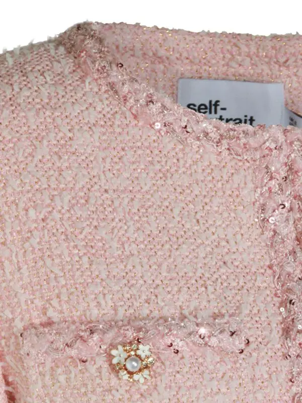 SELF-PORTRAIT Bouclé Short Jacket - Multicolor