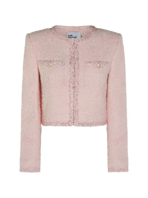 SELF-PORTRAIT Bouclé Short Jacket - Multicolor