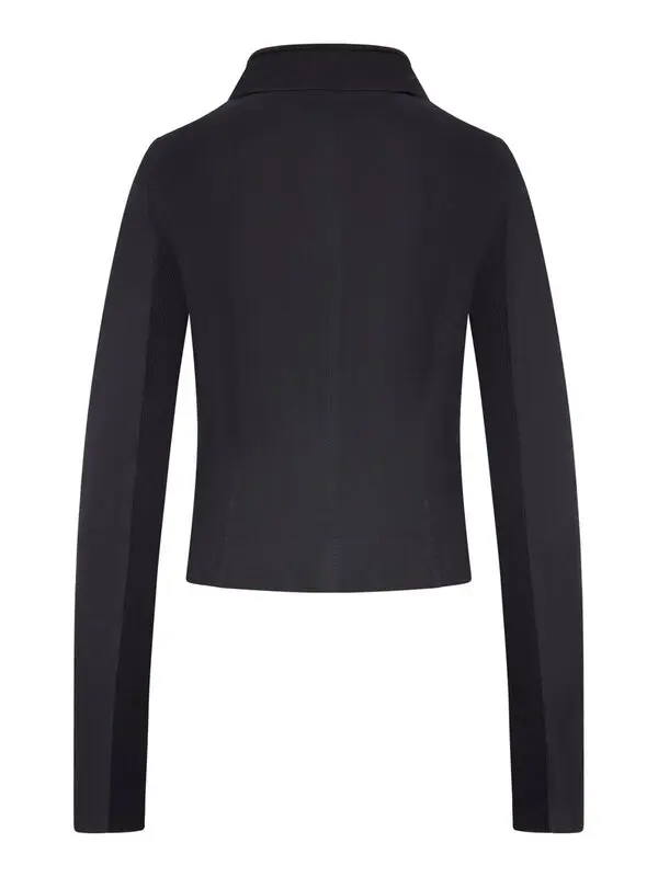Rick Owens Biker Jacket With Wide Wrap Collar