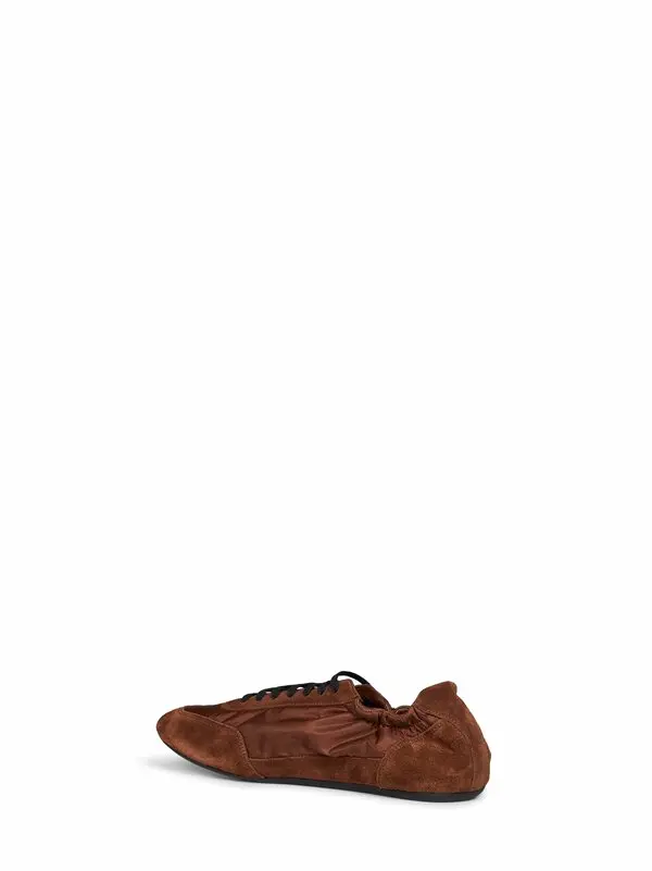 Prada Calzature Rosewood Brown Collapse Sneakers - Multicolor