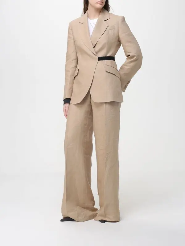 Max Mara Fionda Blazer In Linen With Webbing