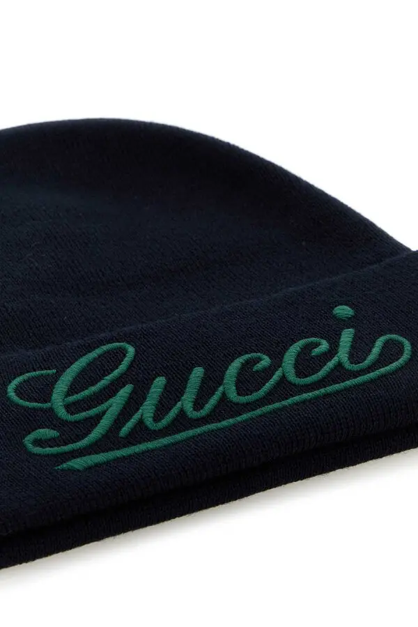 Gucci Dark Wool Beanie Hat