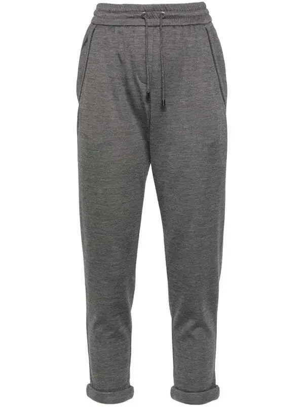 Brunello Cucinelli Cotton And Silk Trousers - Multicolor