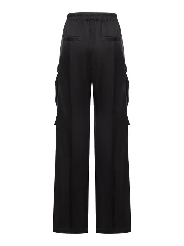 Rick Owens Cupro Cargobelas Trousers - Black