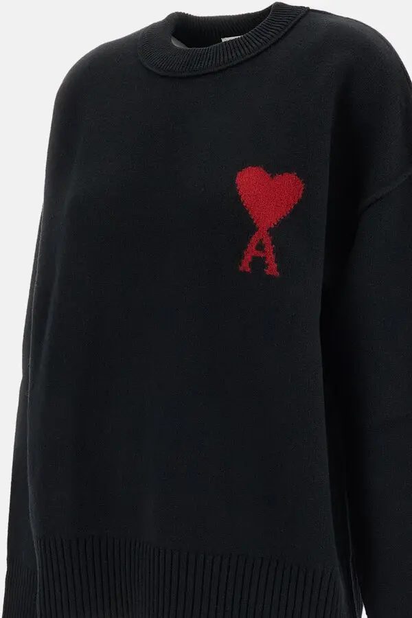 AMI Paris Contrast De Coeur Crewneck Sweater