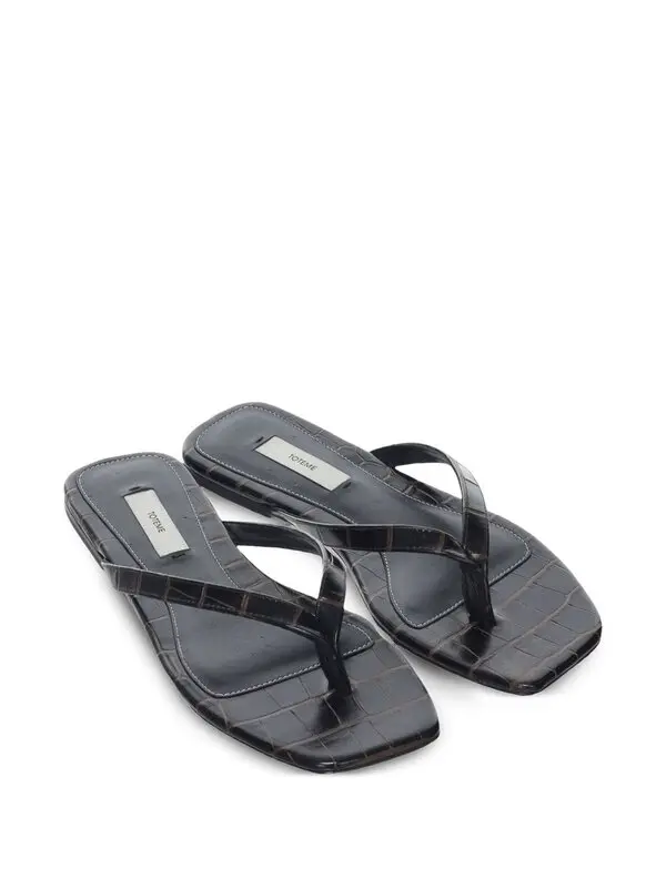TOTEME Leather Flat Thong Sandals