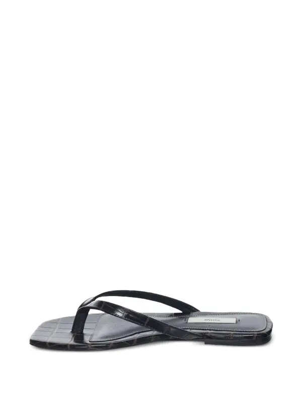 TOTEME Leather Flat Thong Sandals - Multicolor