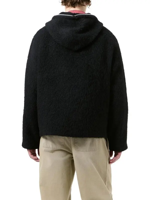 Our Legacy Full Zip Wool Hoodie - Black