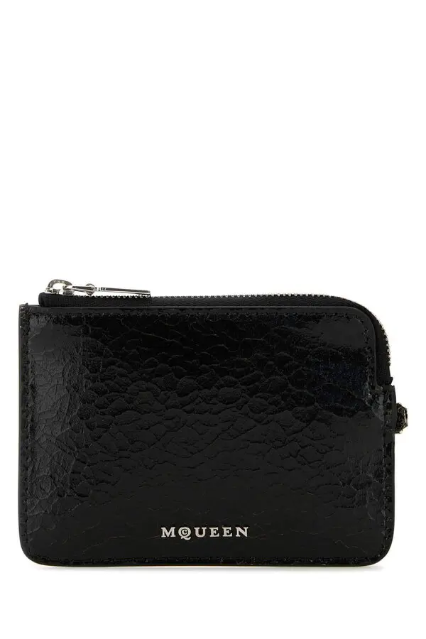 Alexander McQueen Leather Card Holder - Black