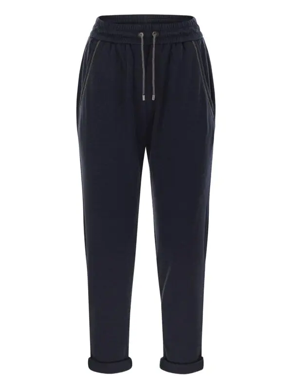Brunello Cucinelli Cotton And Silk Trousers - Multicolor