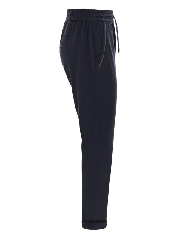 Brunello Cucinelli Cotton And Silk Trousers - Multicolor