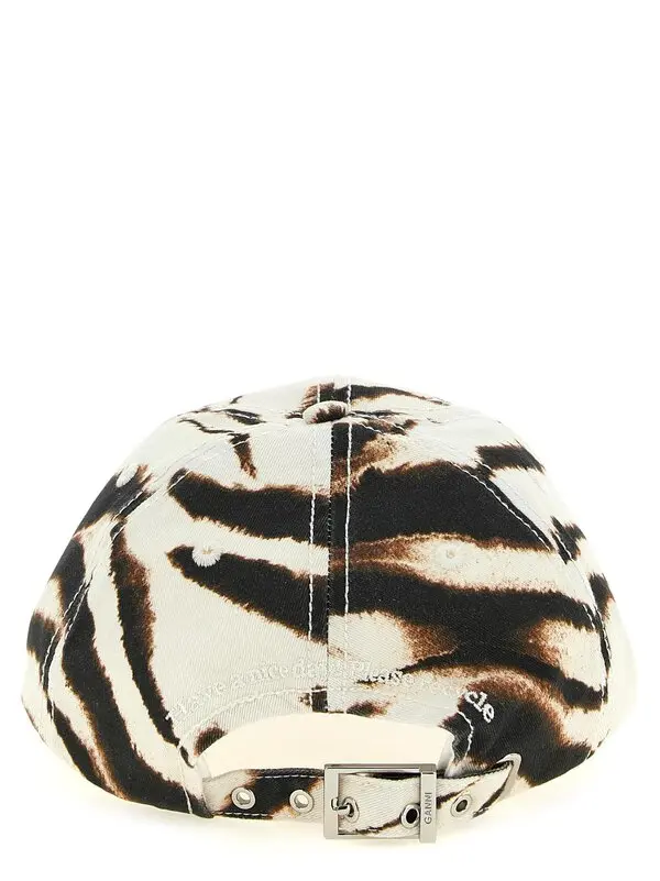 GANNI Animal Print Cap