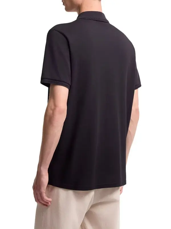 Moncler Cotton Piquet Polo Shirt With Logo Patch