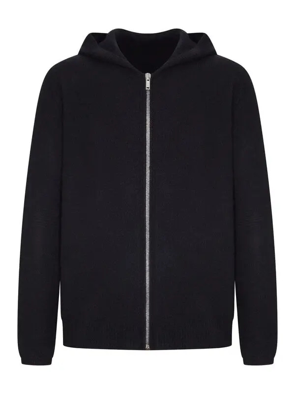 Rick Owens Hoodie With Full Zip - Black