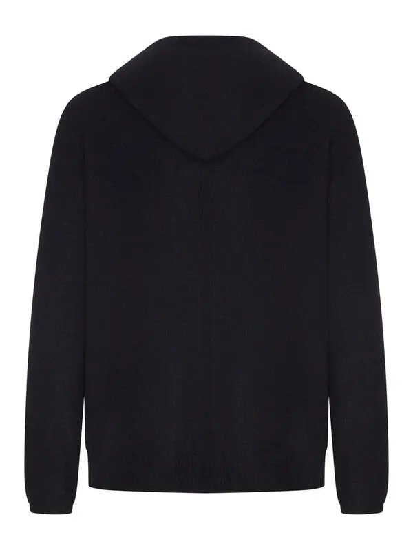 Rick Owens Full Zip Cashmere Hoodie - Black