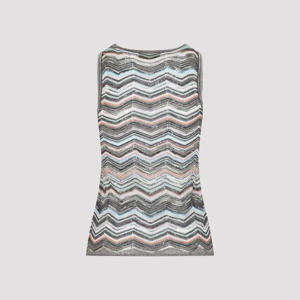 Missoni Zigzag Knit Sleeveless Top - Multicolor
